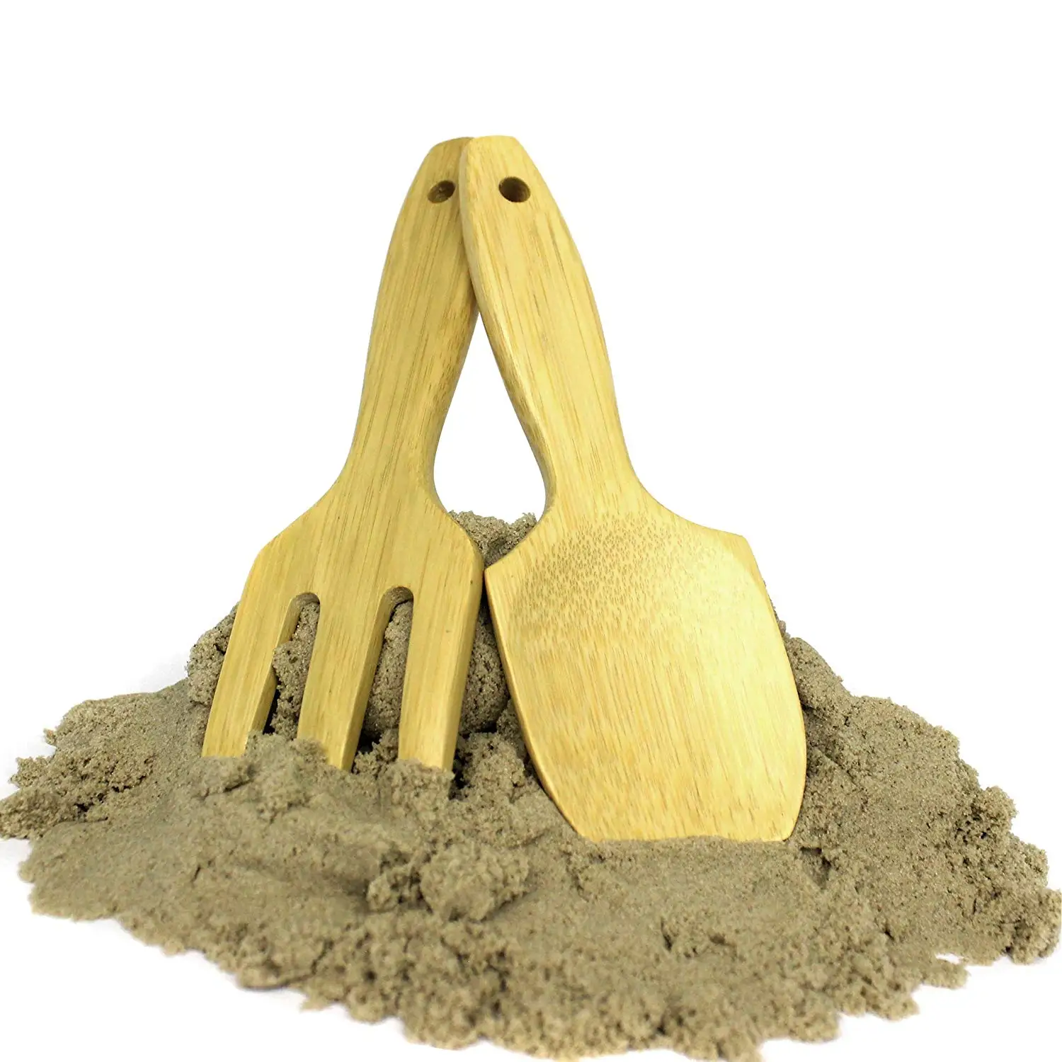 Eco-friendly Garden And Sand Tools For Kids Natural Bamboo Beach Toys ...