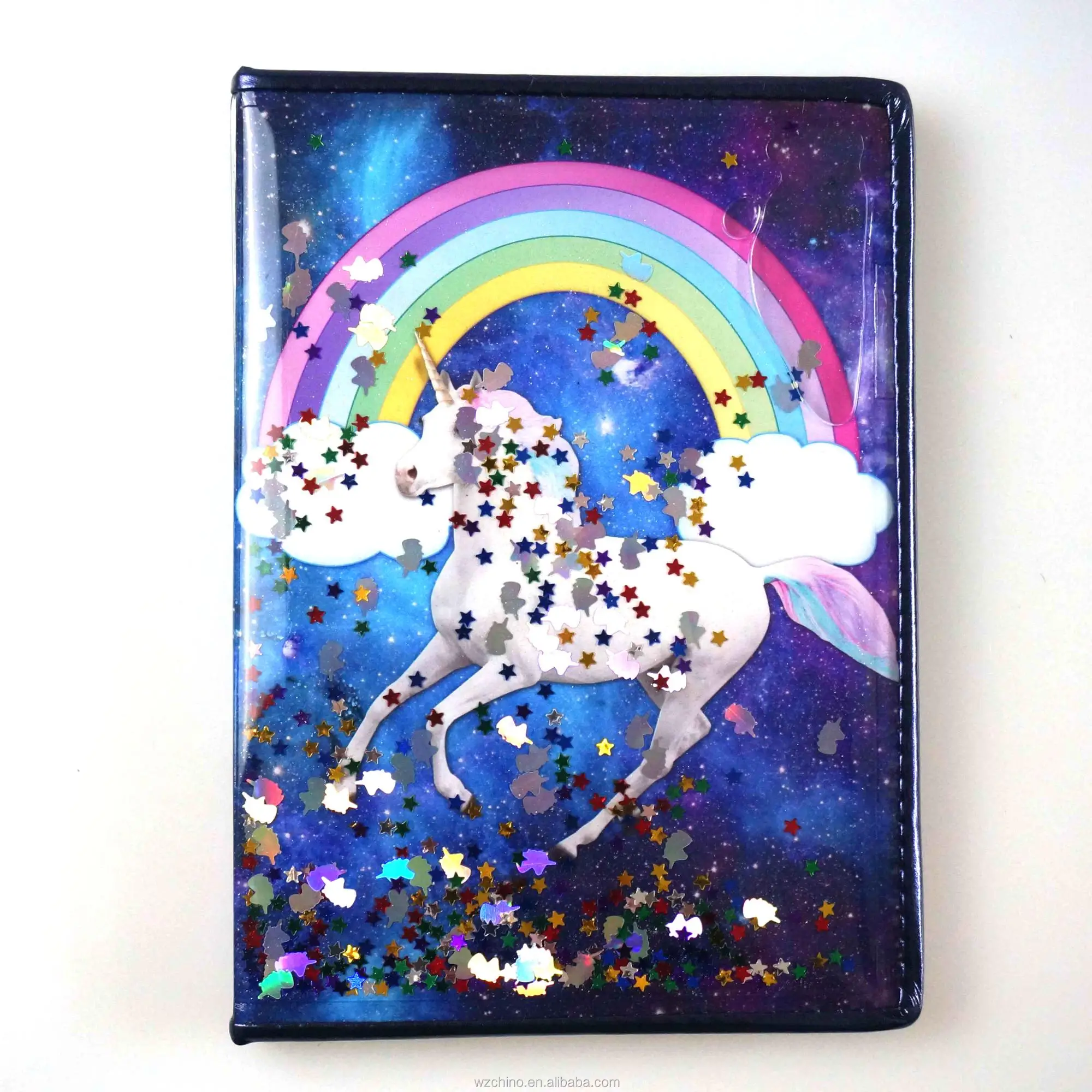 New Style Glitter Shake Sequin Oil Fashion Creative Liquid Notebook ...