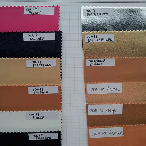 Cuero Sintético/ PU artificial/ cuerina sintetica para calzado de ...