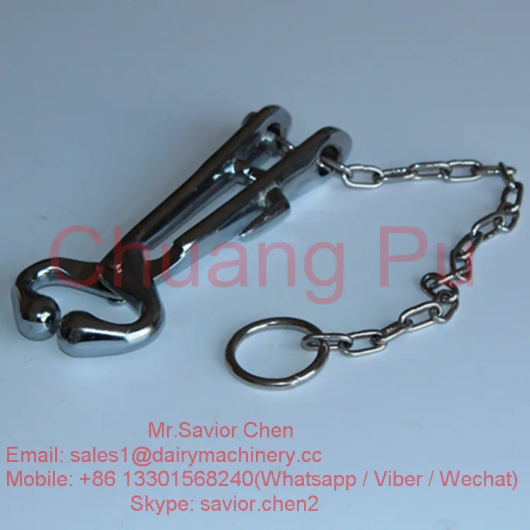 Dairy Farm Steel Cow Nose Tongs With Chain,Cattle Nose Clip - Buy Cow ...