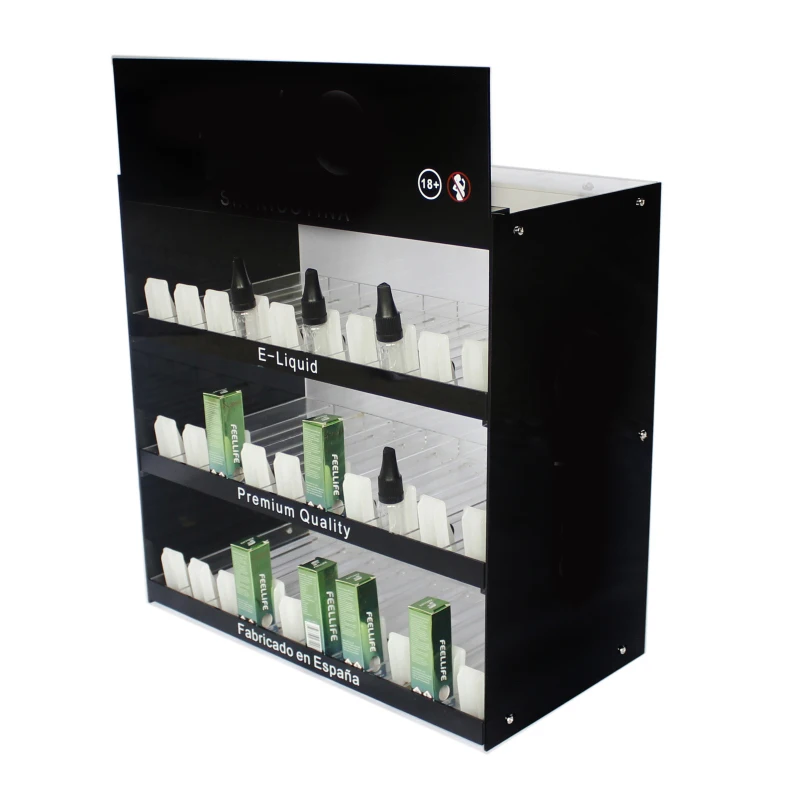 Factory Plastic Custom Plexiglass 3 Shelf Spring Loaded Display Rack ...