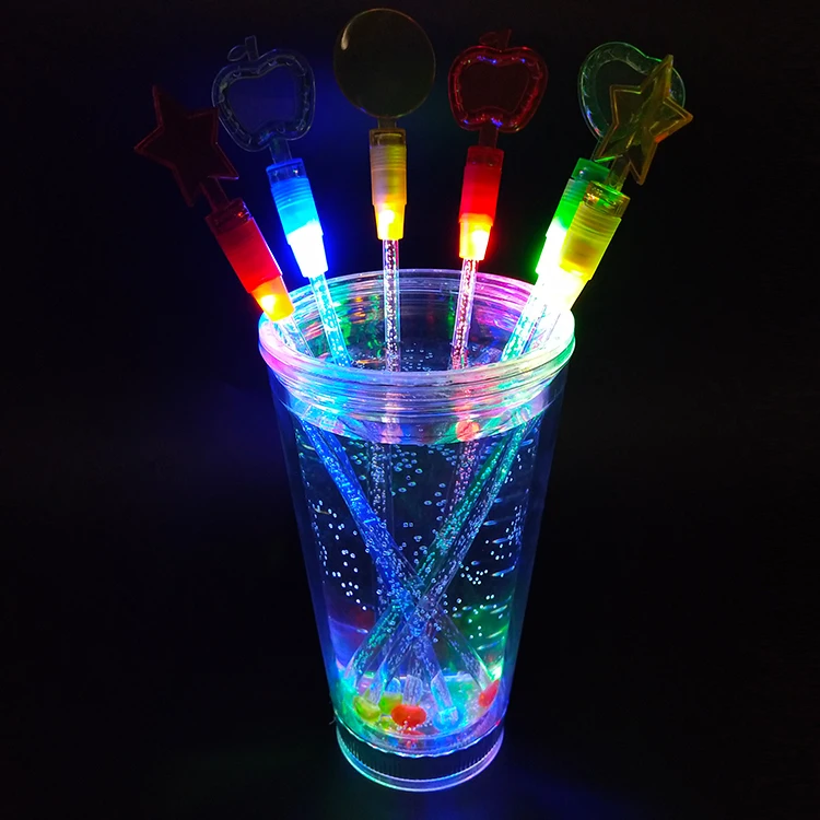 LED Light up Cocktail Drink Stirrer - Custom Plastic Swizzle Stick