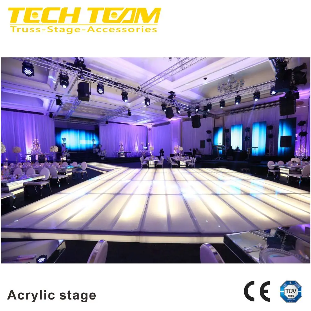 LED Acrylic Stage Platform for Wedding Events - Portable & Stylish