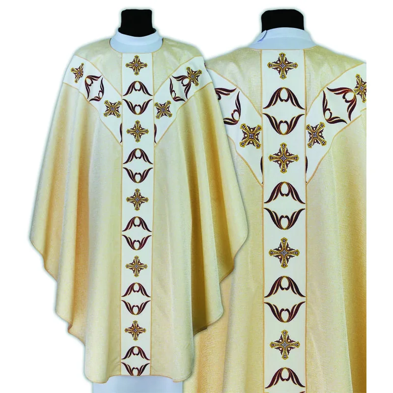 Coronation Design Round Collar Priest Church Chasuble