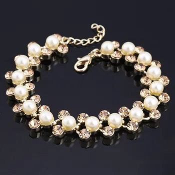 New Fashion Fancy Gold Hand Chain Design Crystal Bracelet For Girls ...