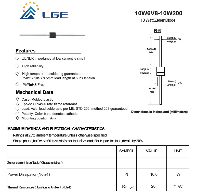 10w 12v Dip Zener Diodes 10w12 P600 Package - Buy Dip Zener Diodes,10w ...