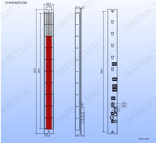 Taidacent 300mm LED Light Column Display - Digital Graph Meter