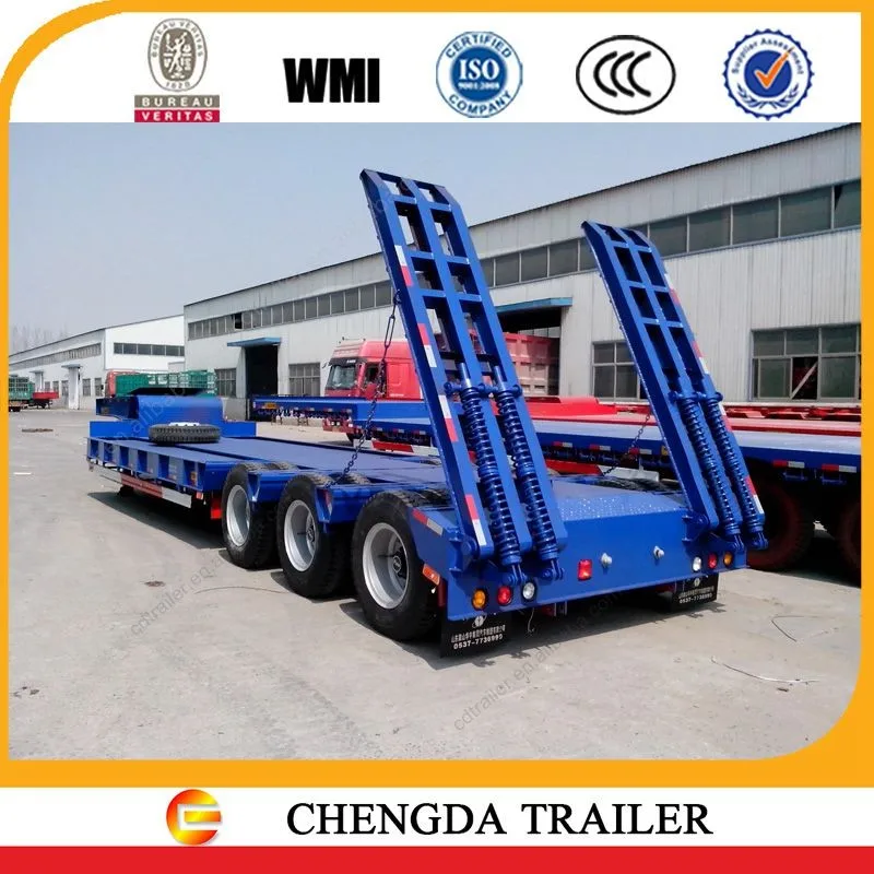 Factory Heavy Duty Low Base Truck Trailer Multi Axle Hydraulic Rgn ...