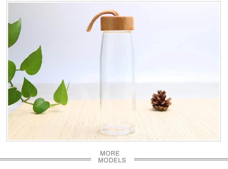 Wholesale Glass Bottle With White Oak Wood Cap,210ml Glass Water Bottle ...