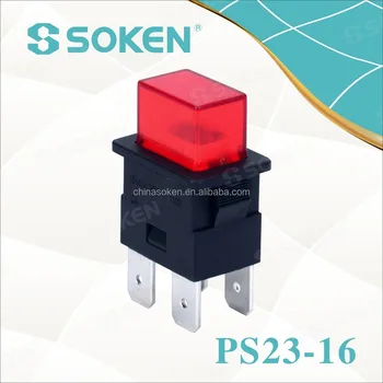 Soken Double Pole Single Throw Momentary Power Strip Push Button Switch ...