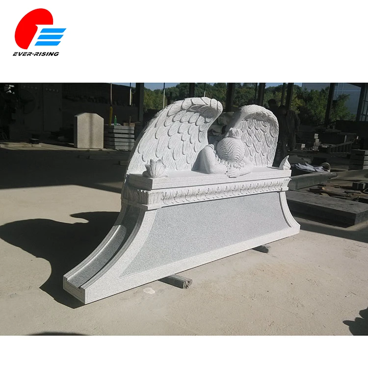 Unique Design Granite Headstone Monument With Angel Wing - Buy ...