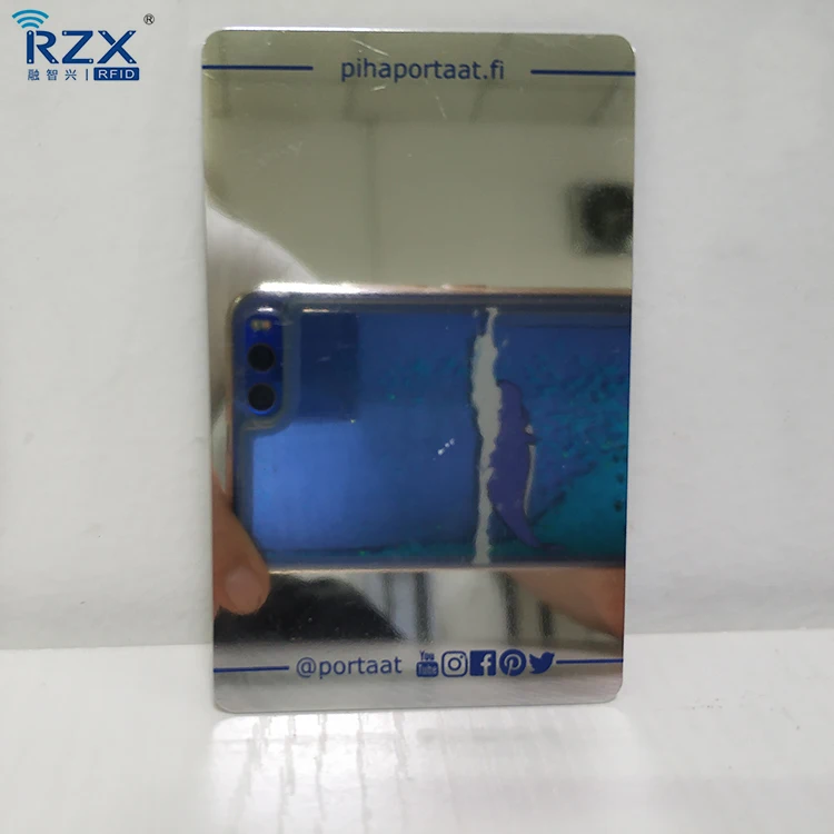 Customized CR80 Mirror Card - Free Sample Credit Card Size