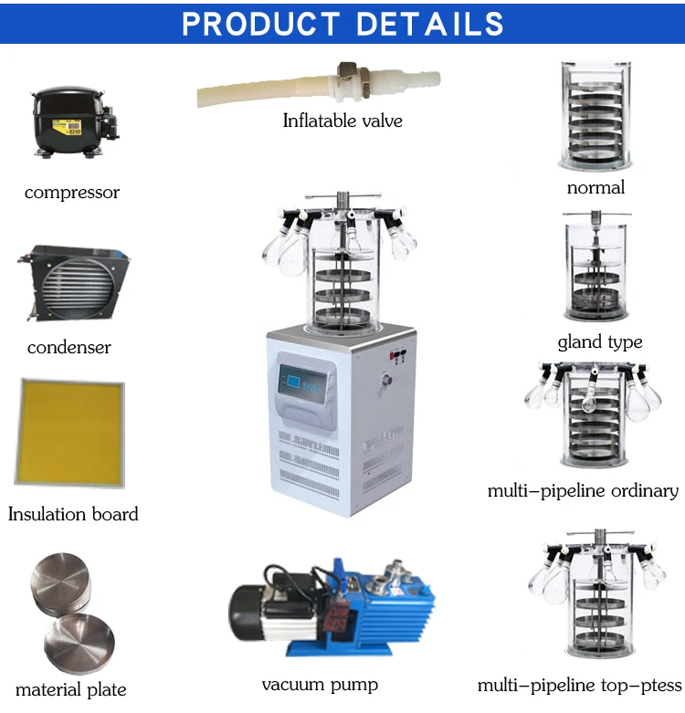 6kg/batch Vial Stopper Sealing Manifold Lyophilization Machine Price ...