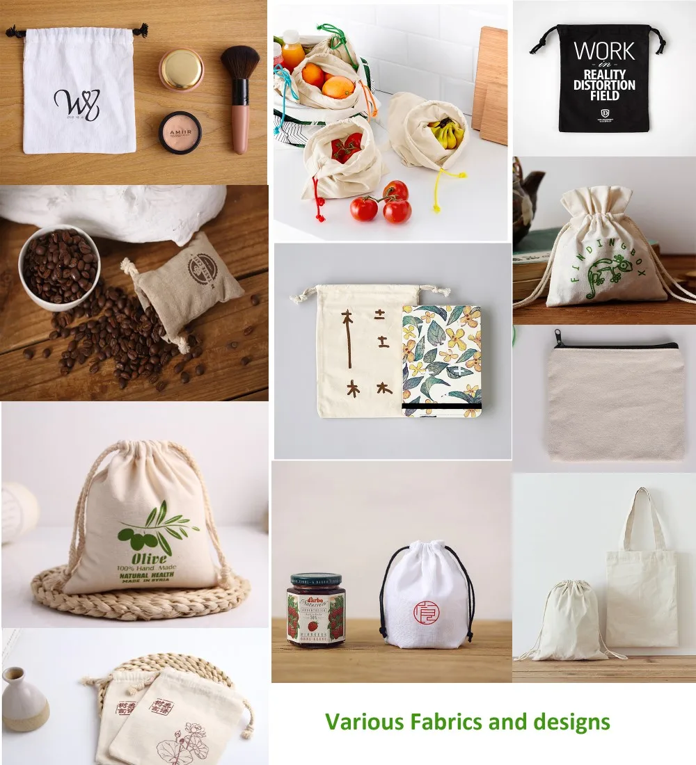 Custom Recyclable Natural Jute Bags Hemp Packaging Wholesale Drawstring ...
