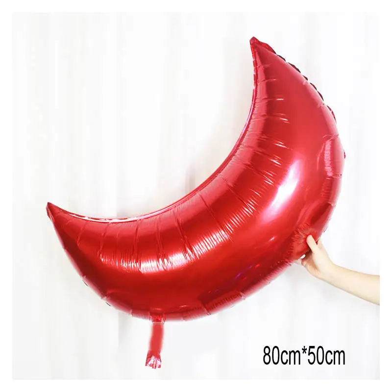 Gold Moon Foil Mylar Balloons 36 Inches Crescent Moon Balloons Helium ...