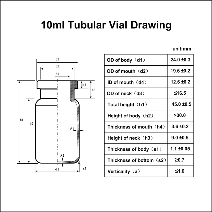 Gmp Certified Clear Glass Packaging Clear 10ml Vials - Buy Tubular ...