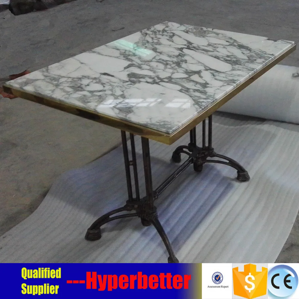 White Quartz Table Top Square With Wrought Iron Table Leg - Buy Quartz ...