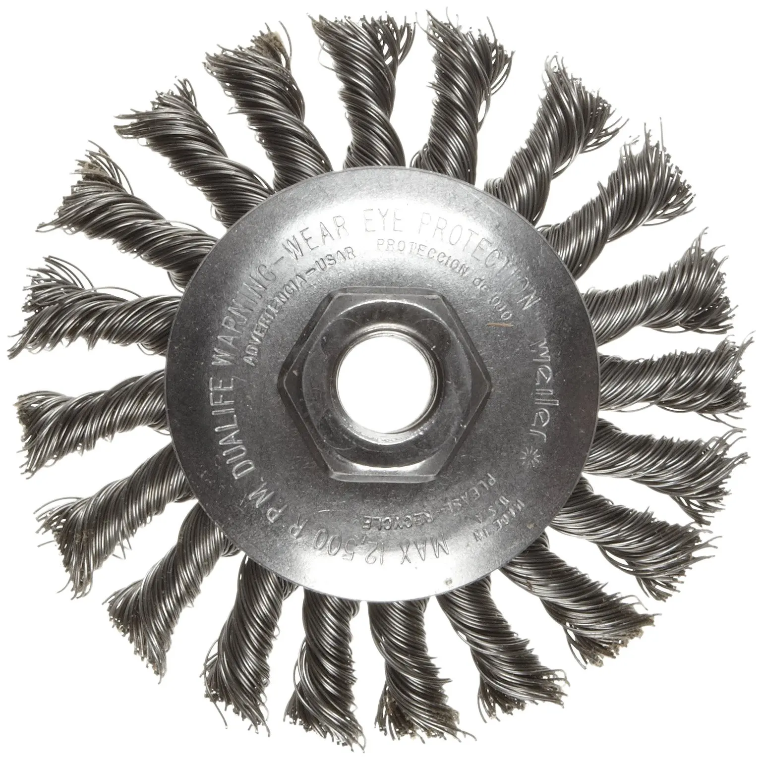 Weiler Dualife Standard Wire Wheel Brush 0.014 Wire Diameter Partial ...