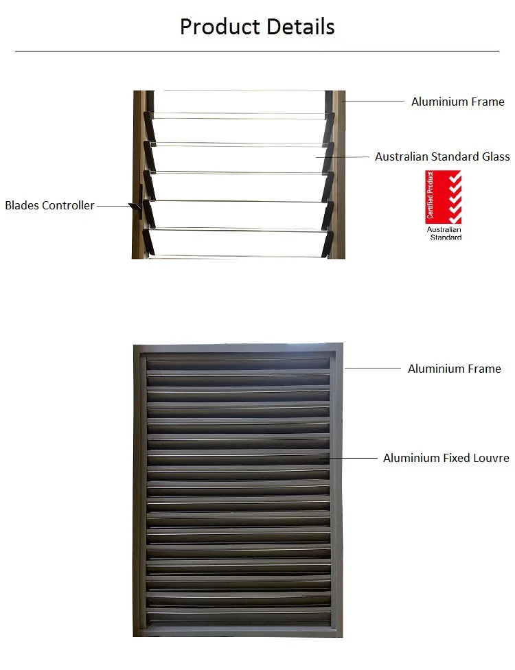 High Quality Aluminium Window Louver Frame Design - Buy Window With ...
