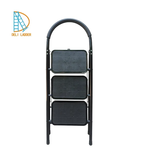 3 Iron Safety Step Ladders with Handrail - Durable & Versatile
