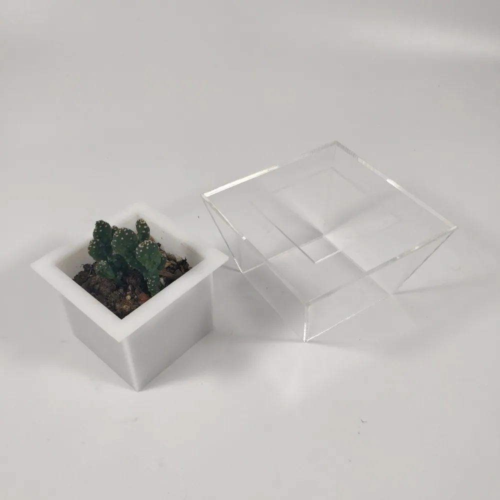 Acrylic Flower Planter Custom Acrylic Pot Planter For Succulent Plants ...