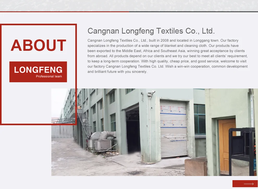 WENZHOU LONGFENG TEXTILES CO., LTD - CLEANING CLOTH,Bed Sheet