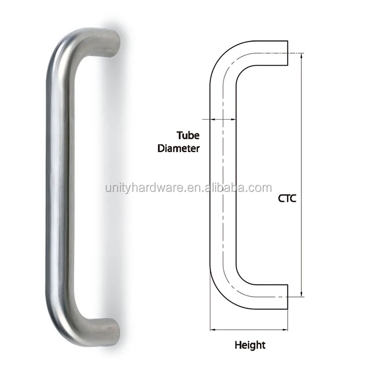 Unity U Shape Pull Handle Metal Double Sided Door Stainless Steel Pull ...