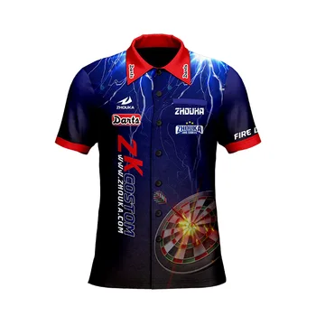 Design Your Own Custom Dart Shirts Jersey Polo With Pockets Zipper For ...