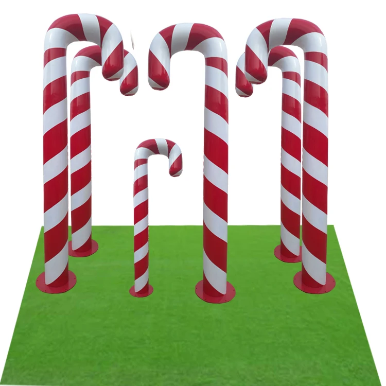 New Design Christmas Fiberglass Decoration Big Candy Cane For Kids ...