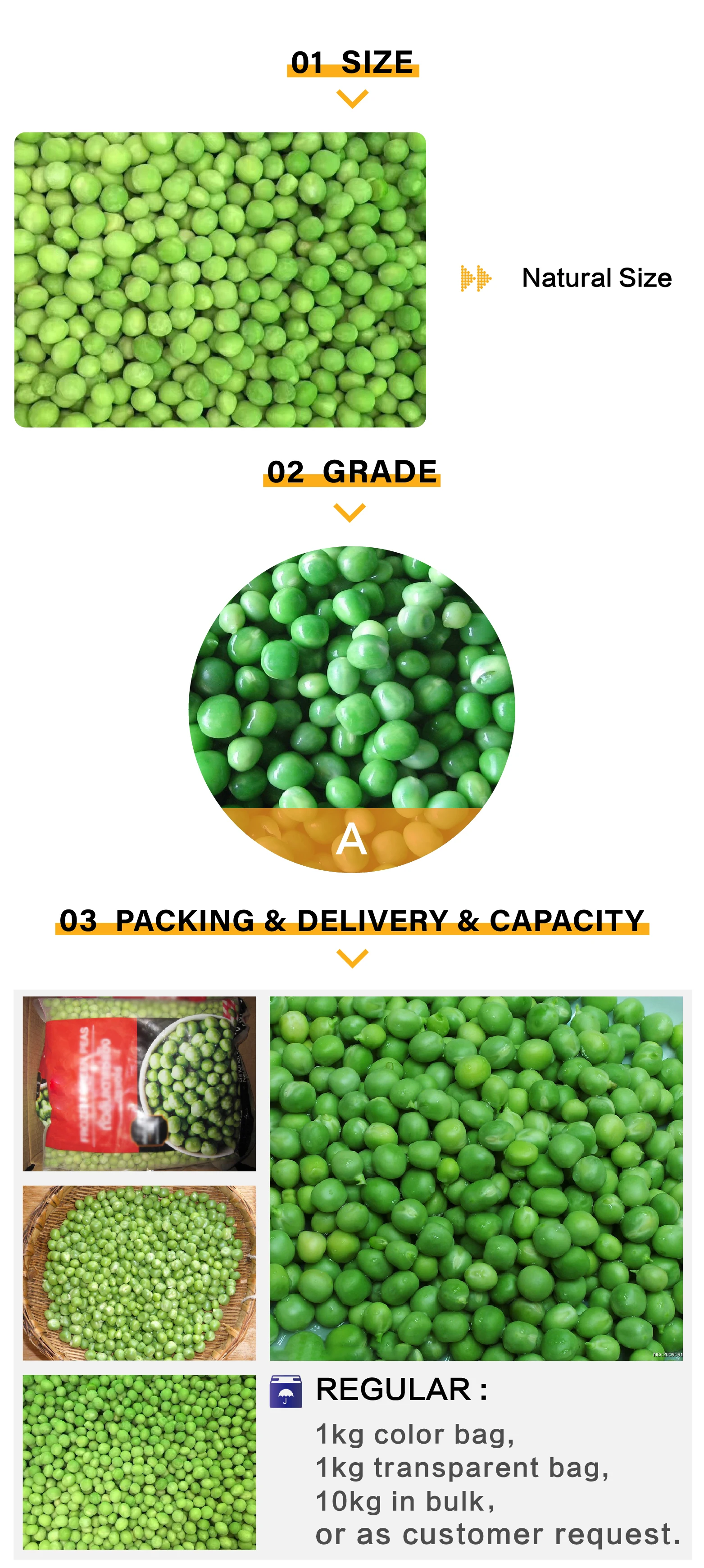 Chinese 100% Pure Fresh Iqf Frozen Peas - Buy 100% Pure Frozen Green ...
