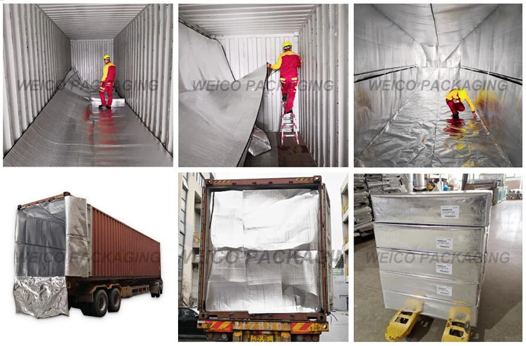 20ft 40ft 40hc Insulated Cargo Blanket Aluminum Woven Fabric Shipping ...