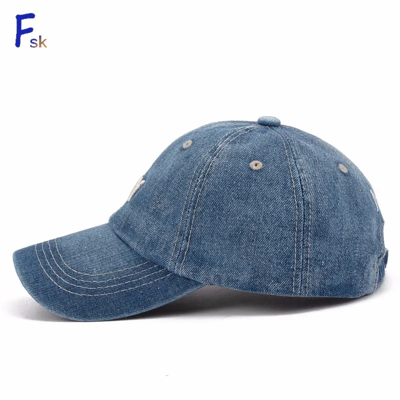 Wholesale Price Unisex 2d Embroidery Denim Baseball Hat Cap Hats - Buy ...