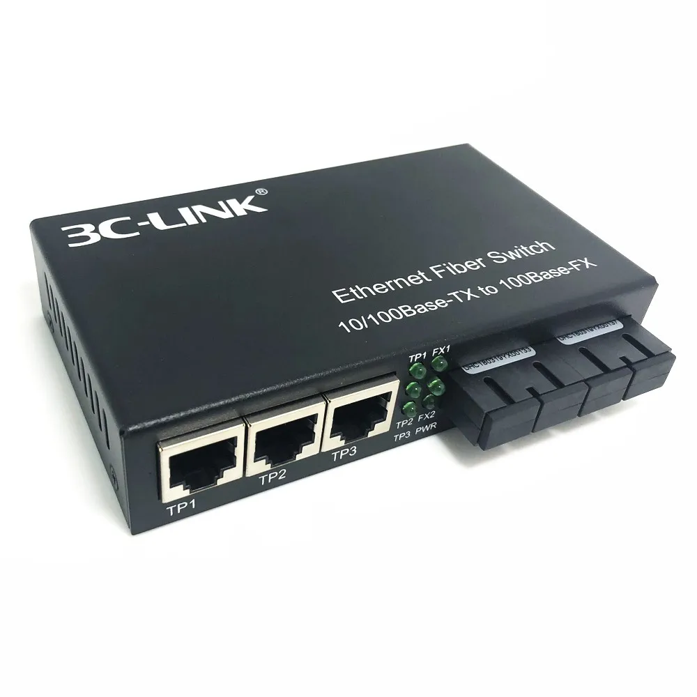 2x 100mb/s 1310nm Sc/pc Mm/sm 5/20km To 3x 10/100mb/s Rj45 100mbps Ctc ...