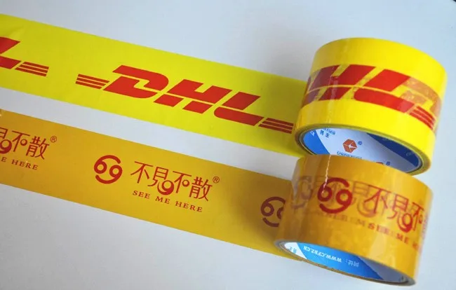 Yellow Tape Red Logo Dhl For Packaging Usage - Buy Yellow Tape Red Logo ...