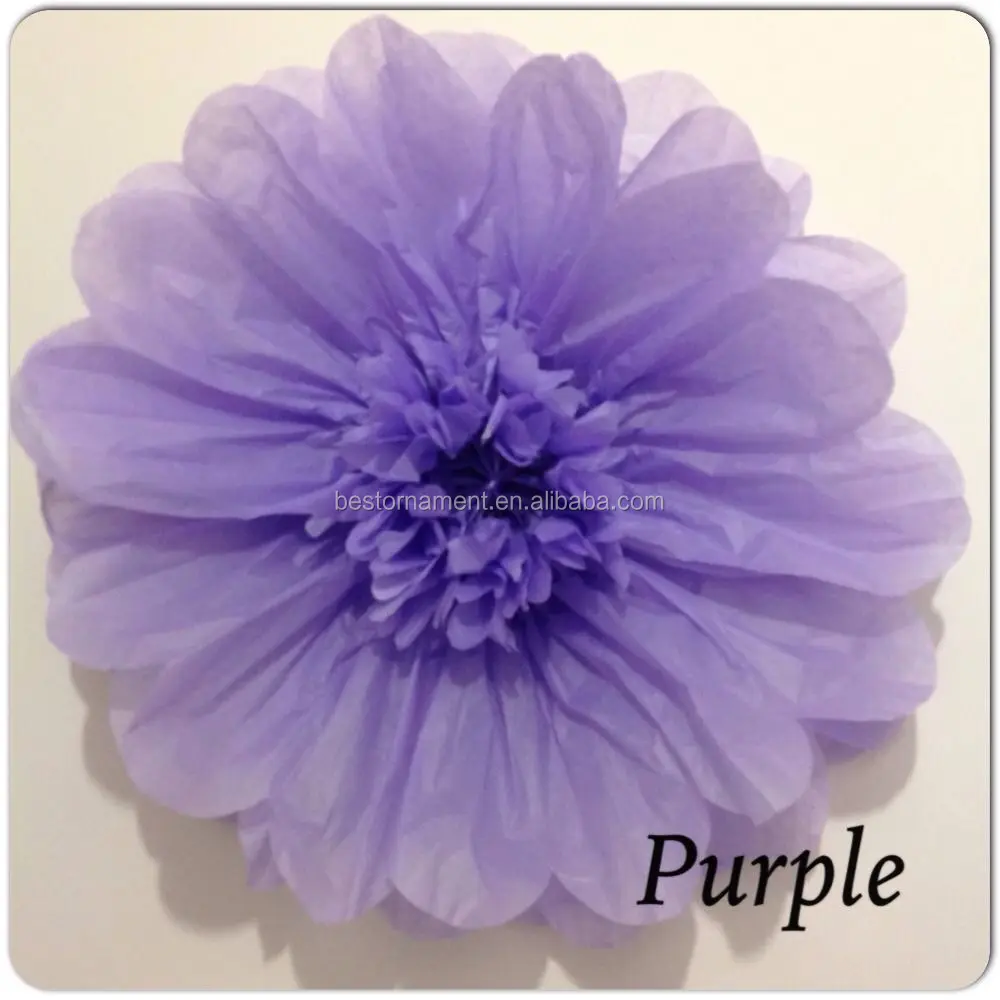 Large Purple Tissue Paper Flowers For Wedding Flowers Events Wall Decor ...