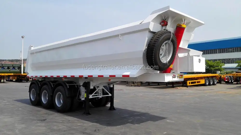 Rear Tipper U Haul Car Trailers - Dump Tipping Semi Trucks