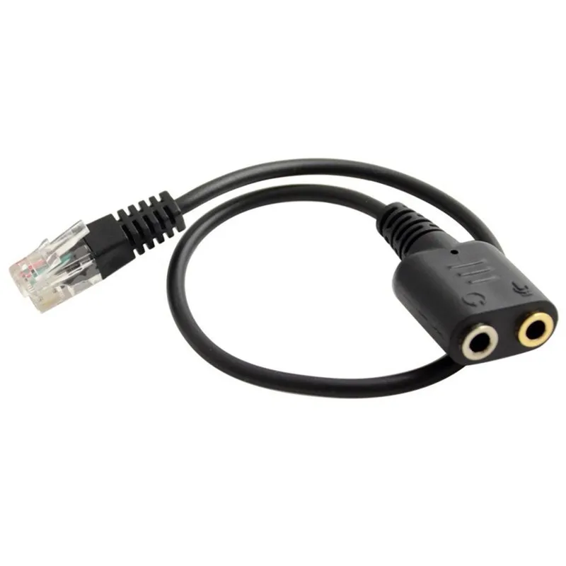 Rj9 Male To 3.5mm Female Plug Headset Jack Phone Audio Adapter Cable ...