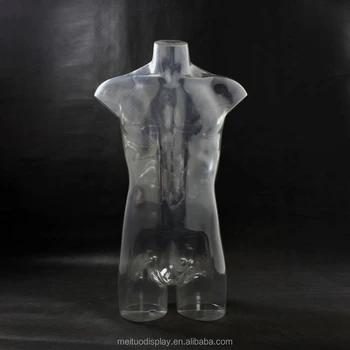 Fashion Men Swim Suits Plastic Transparent Torso Mannequin - Buy Male ...