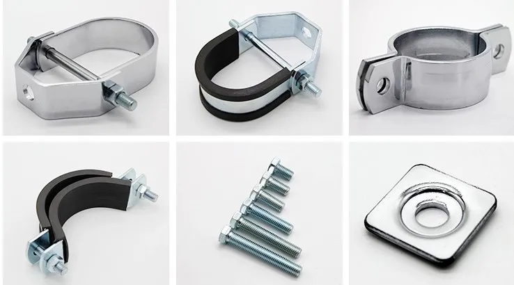 Heavy duty 3 inch steel pipe clamp with rubber ring Products from ...
