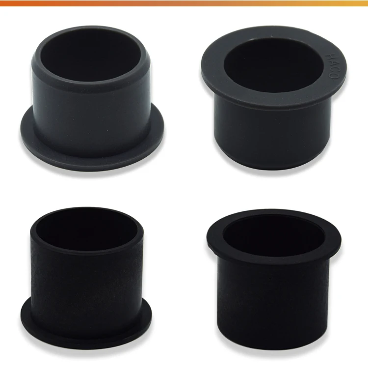 Factory customized nylon pa66 slide plastic sleeve with flange bushing ...