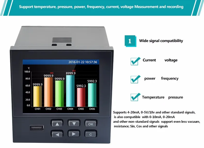 RC-4 Digital USB Temperature Humidity Data Logger Built-in NTC Sensor High Precision Thermometer ...