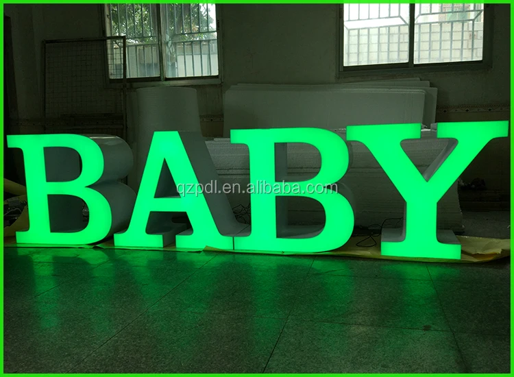 Decorative Light Up Letters Table With Colorful Led Lights For Wedding ...
