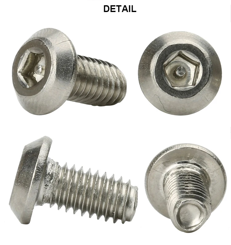 Stainless Steel Button Head Cap Security Fastener Anti-Theft Screw(id ...
