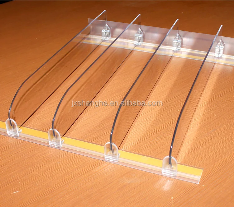 Hot Sale Retail Store PVC Shelves Stopper T Rail for Shelf Pusher ...