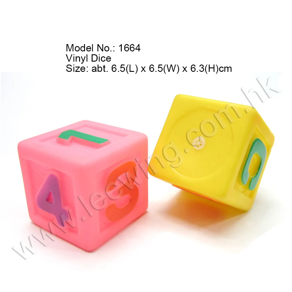 Large Plastic Gamble Game PVC Dice - Eco-Friendly Material