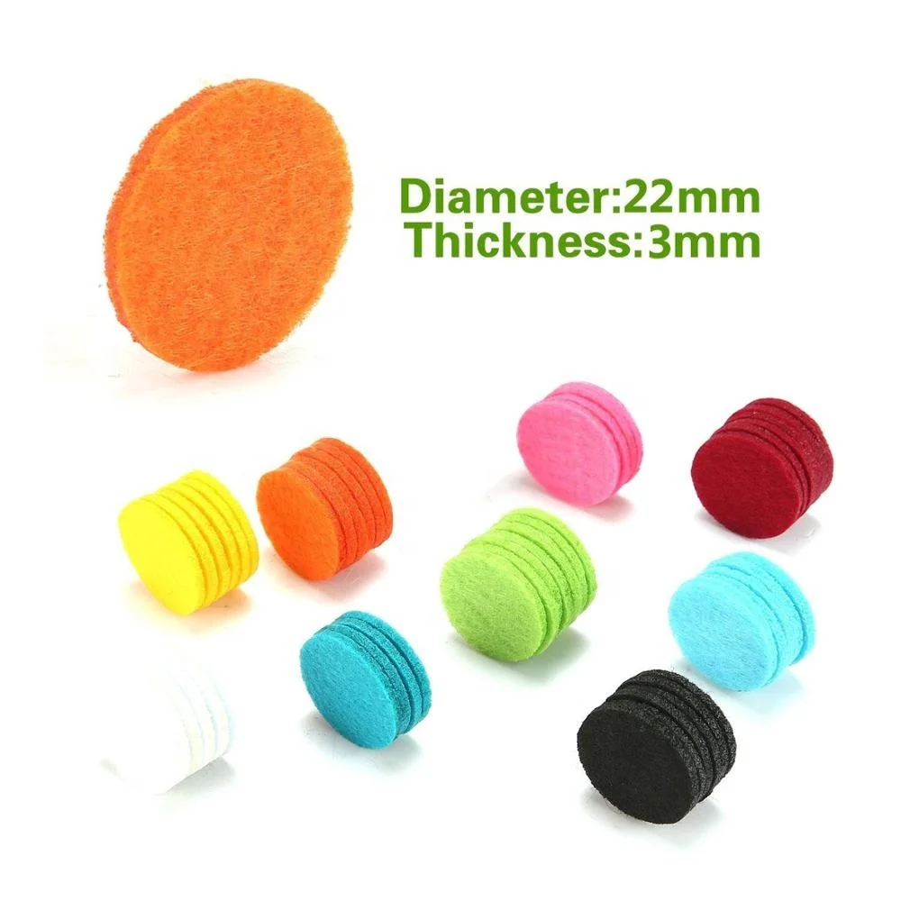 High Quality 22mm Round Felt Refill Essential Oil Pads For 30mm ...