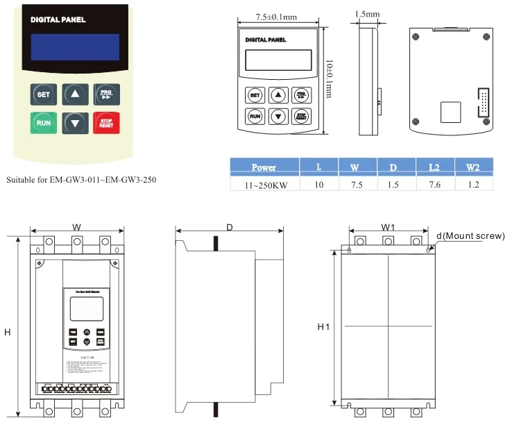 18kw Star Delta Motor Starter for 3 Phase 380V to 440V