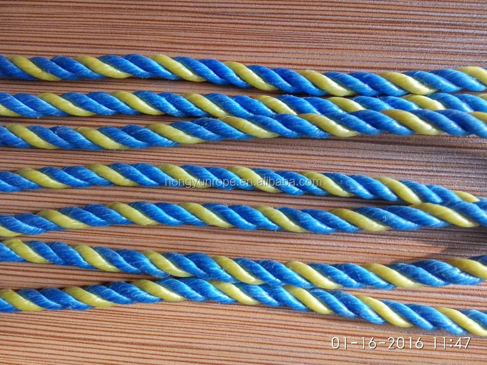 6mm Polypropylene Blue Yellow Hauling Rope Telstra Rope| Alibaba.com