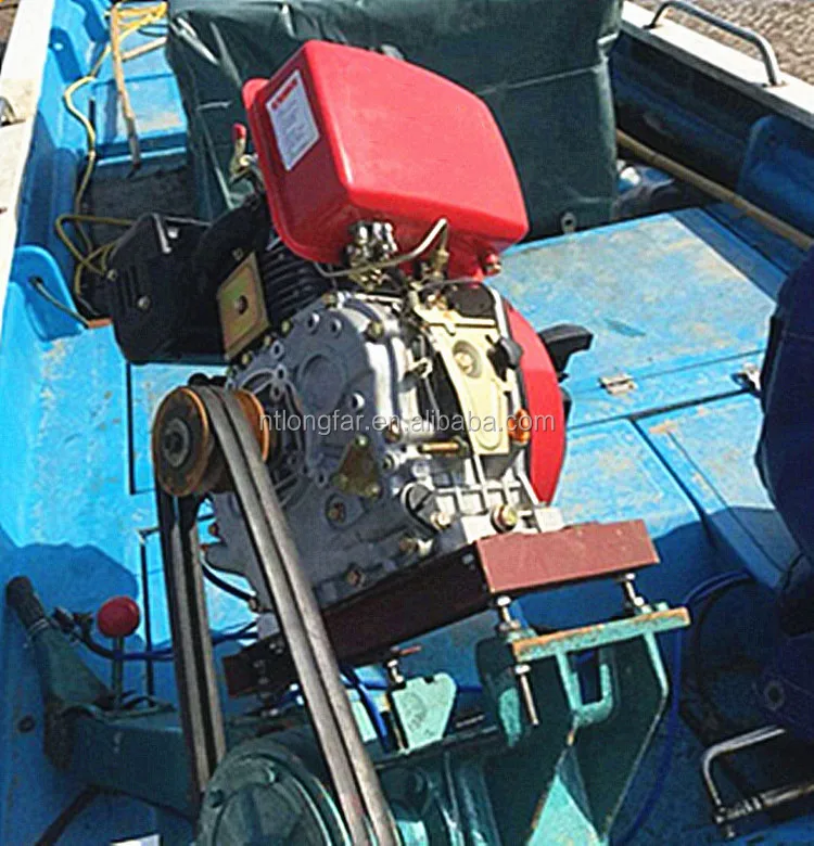10 Hp Air-cooled Marine Diesel Vertical Hang Pulp Machine Outboard ...