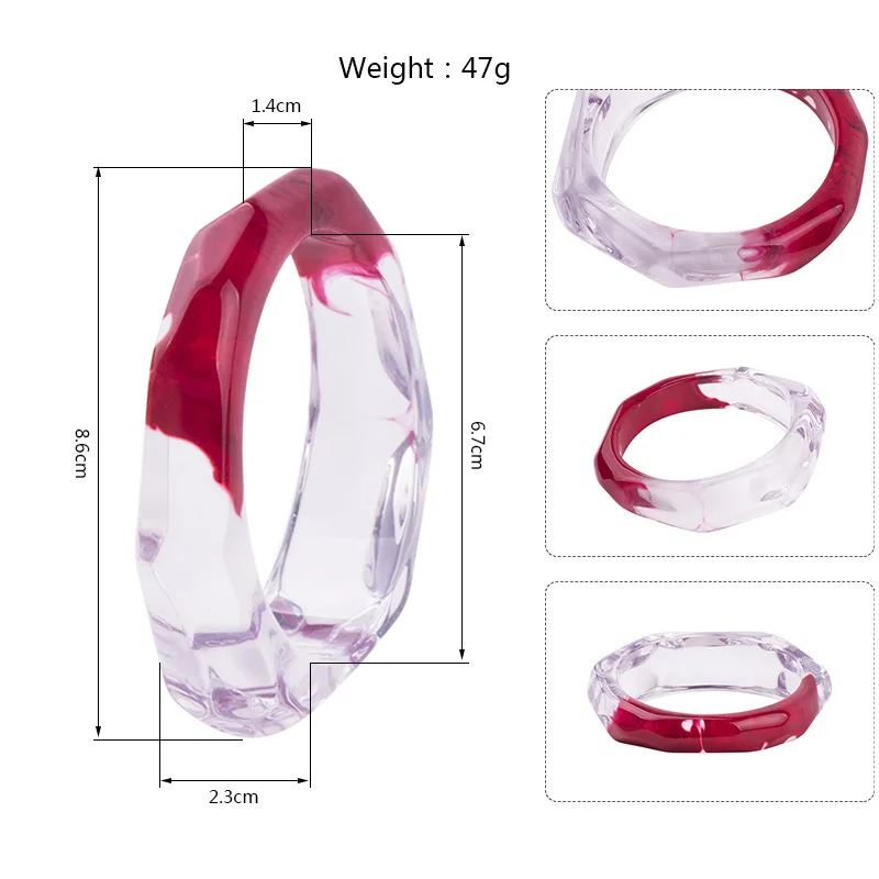 Shop Our Hot Sell Fancy Transparent Two-Tone Acrylic Bracelets